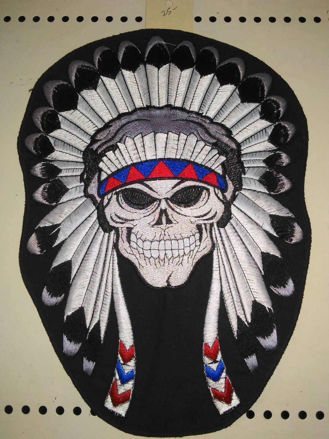 Indian Chief Skull Back Patch - Etsy