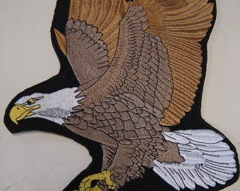 Large Embroidered Eagle Head Patch Iron-on Applique Patch - Etsy