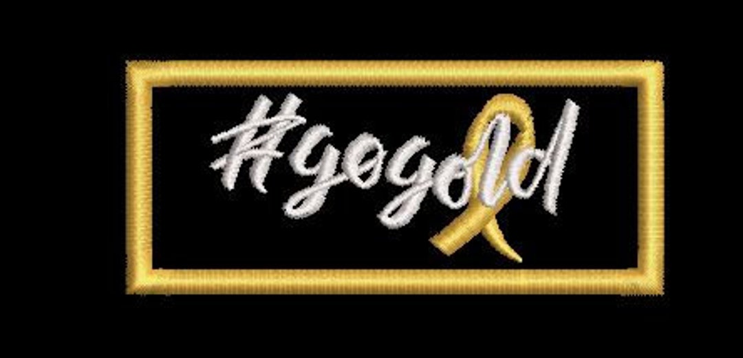 Go Gold Childhood Cancer Patch - Etsy