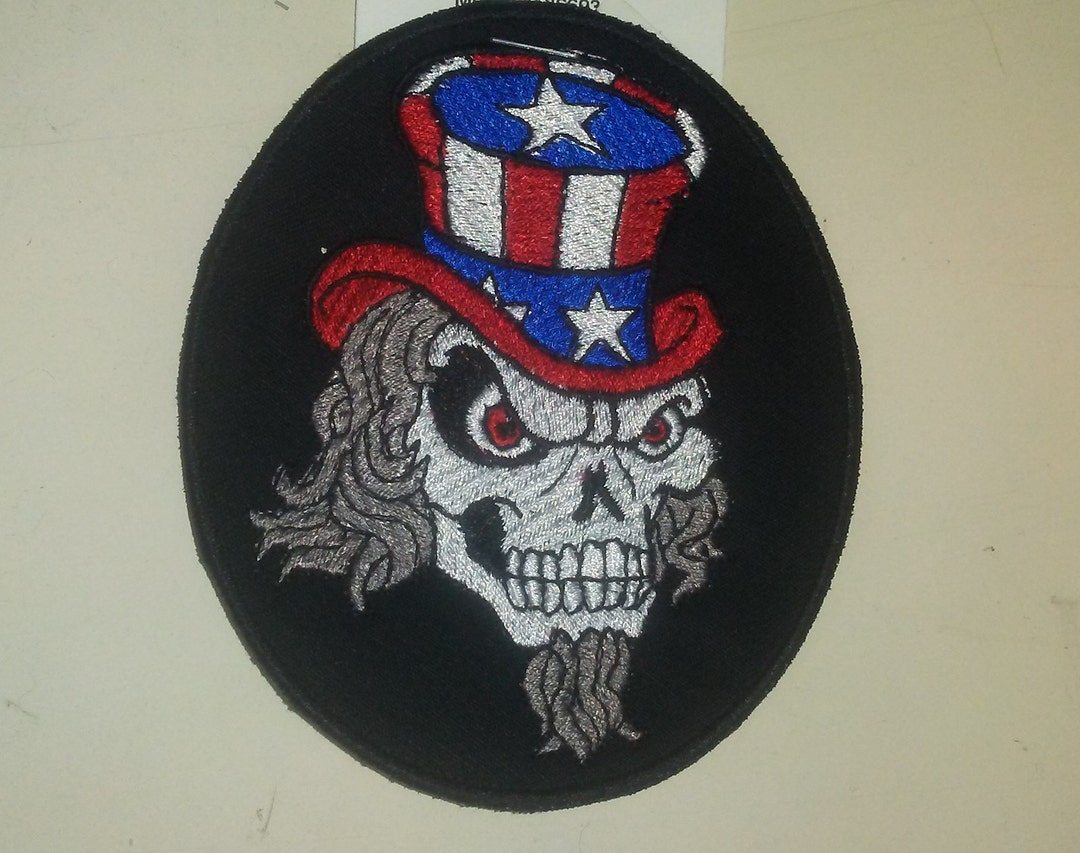 Uncle Sam Skull Patch - Etsy