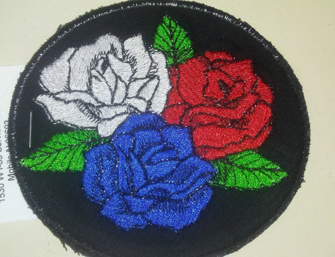 Red White Blue Roses Patch - Etsy