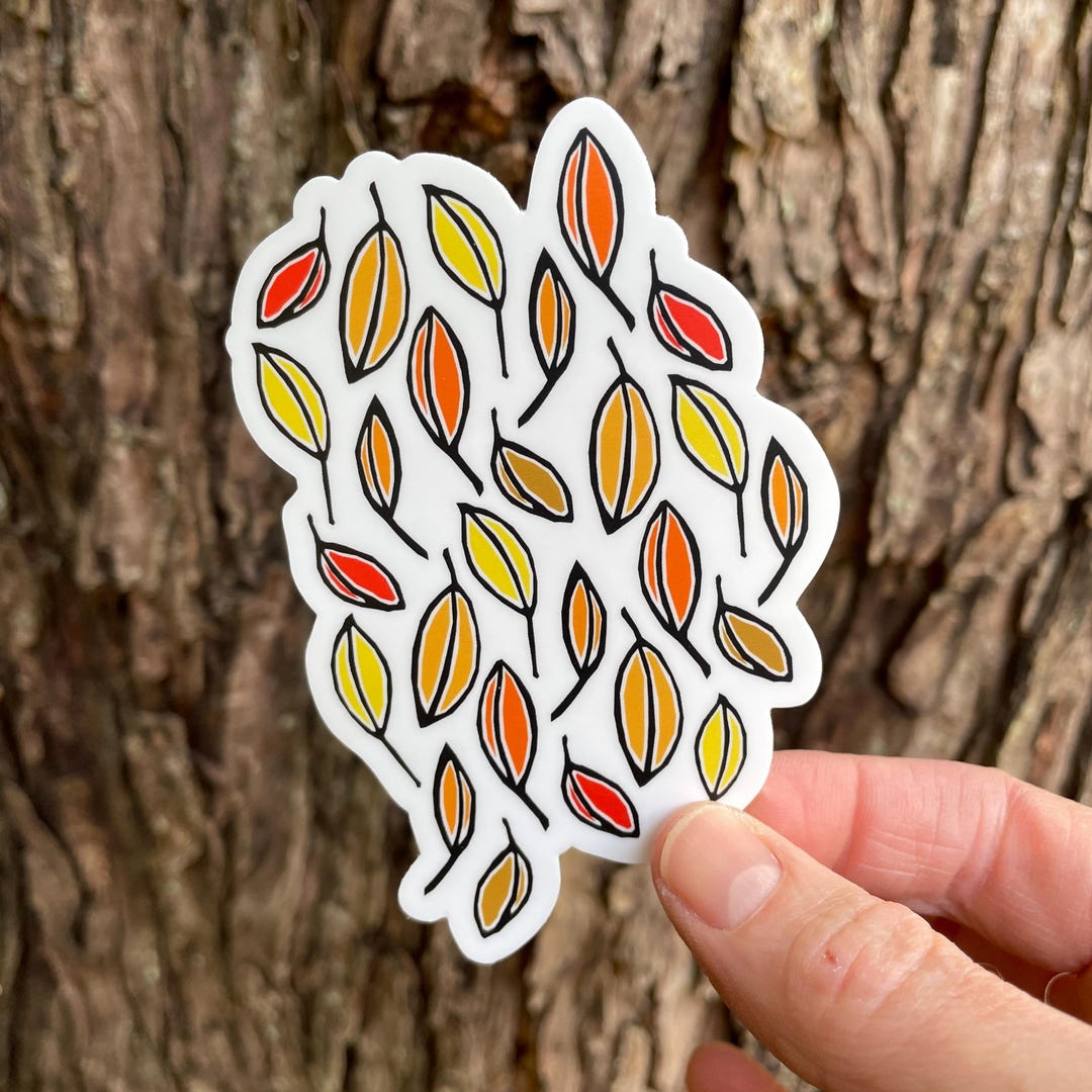 Falling Leaves Sticker - Etsy