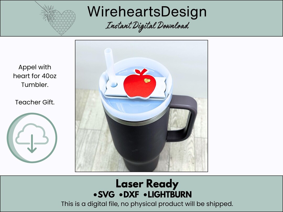 SVG Digital Download for Apple With a Small Heart Tag/topper (teacher ...