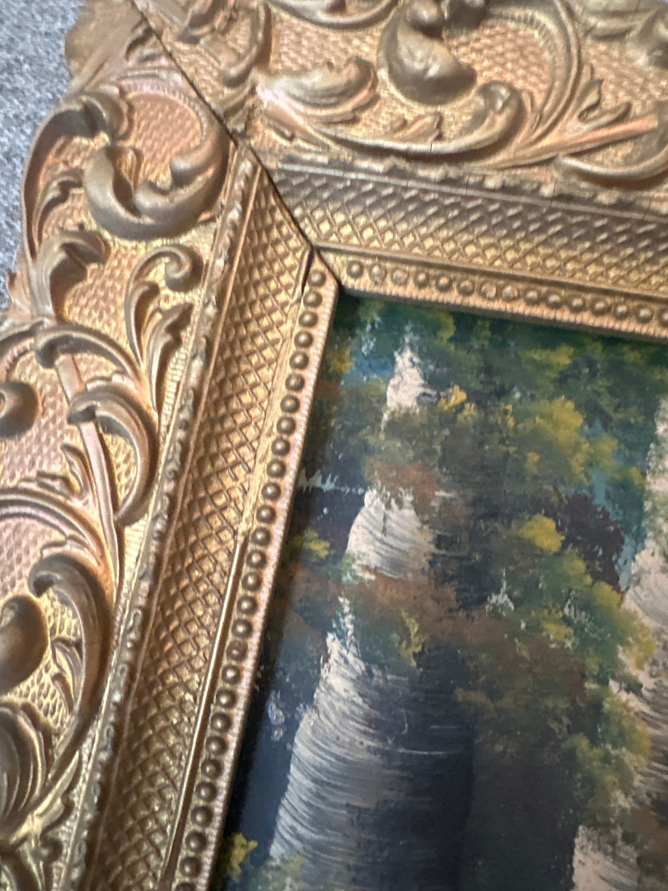 Vintage Framed Landscape Painting - Etsy