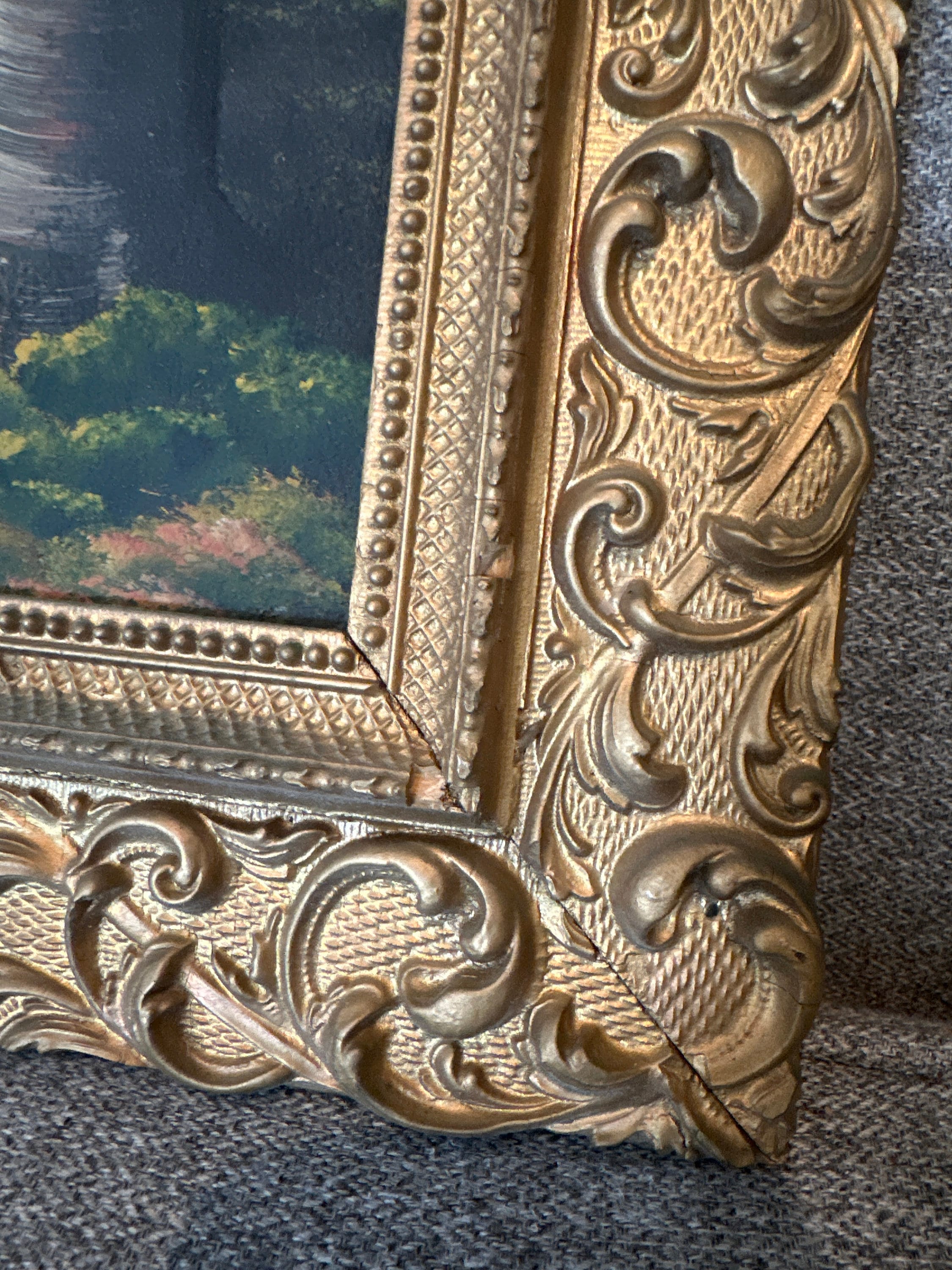 Vintage Framed Landscape Painting - Etsy