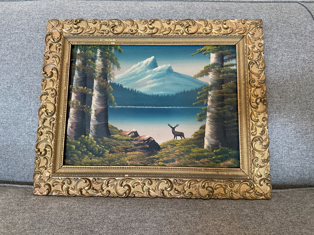 Vintage Framed Landscape Painting - Etsy