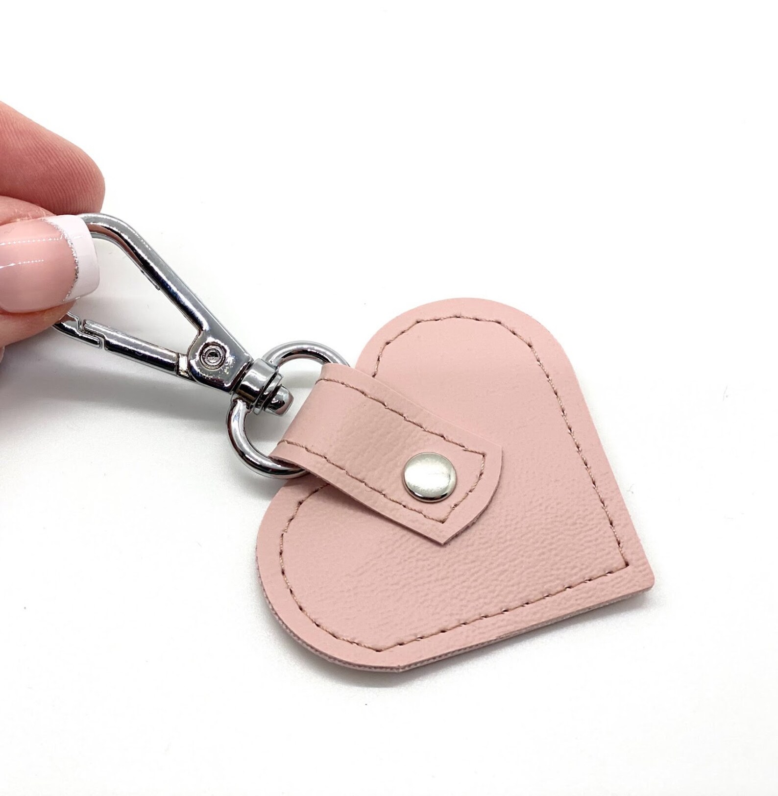 Leather Heart Keychain. Key Ring. Faux Leather Choices. Key - Etsy