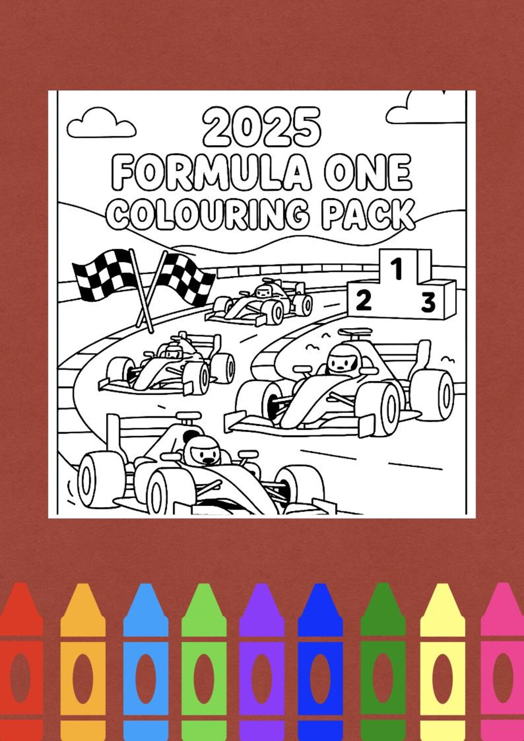 Formula One Colouring Book - Etsy