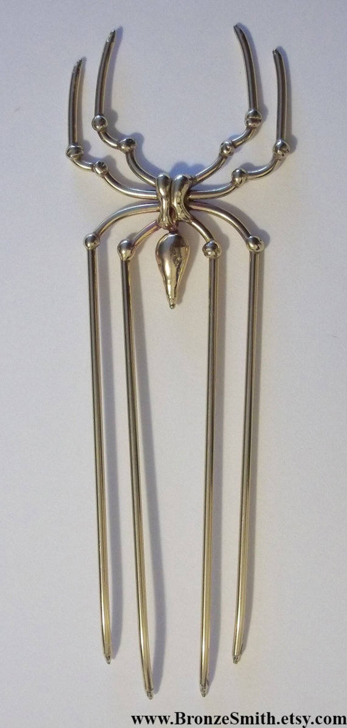 Bronze Spider Hair Fork - Etsy