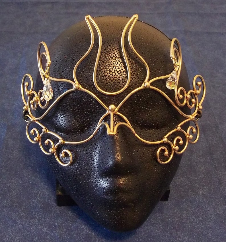 Bronze & Crystal Isis Mask | Etsy