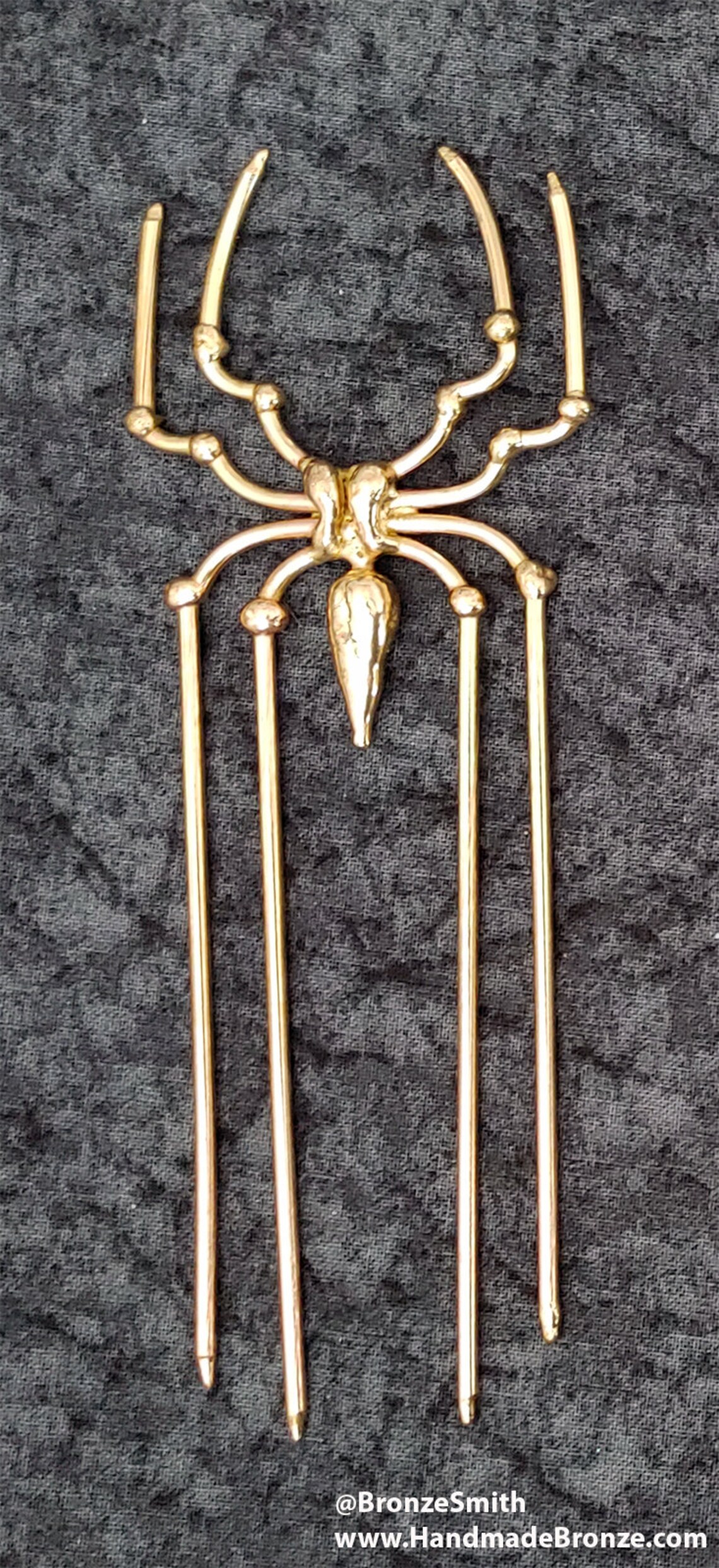Bronze Spider Hair Fork - Etsy