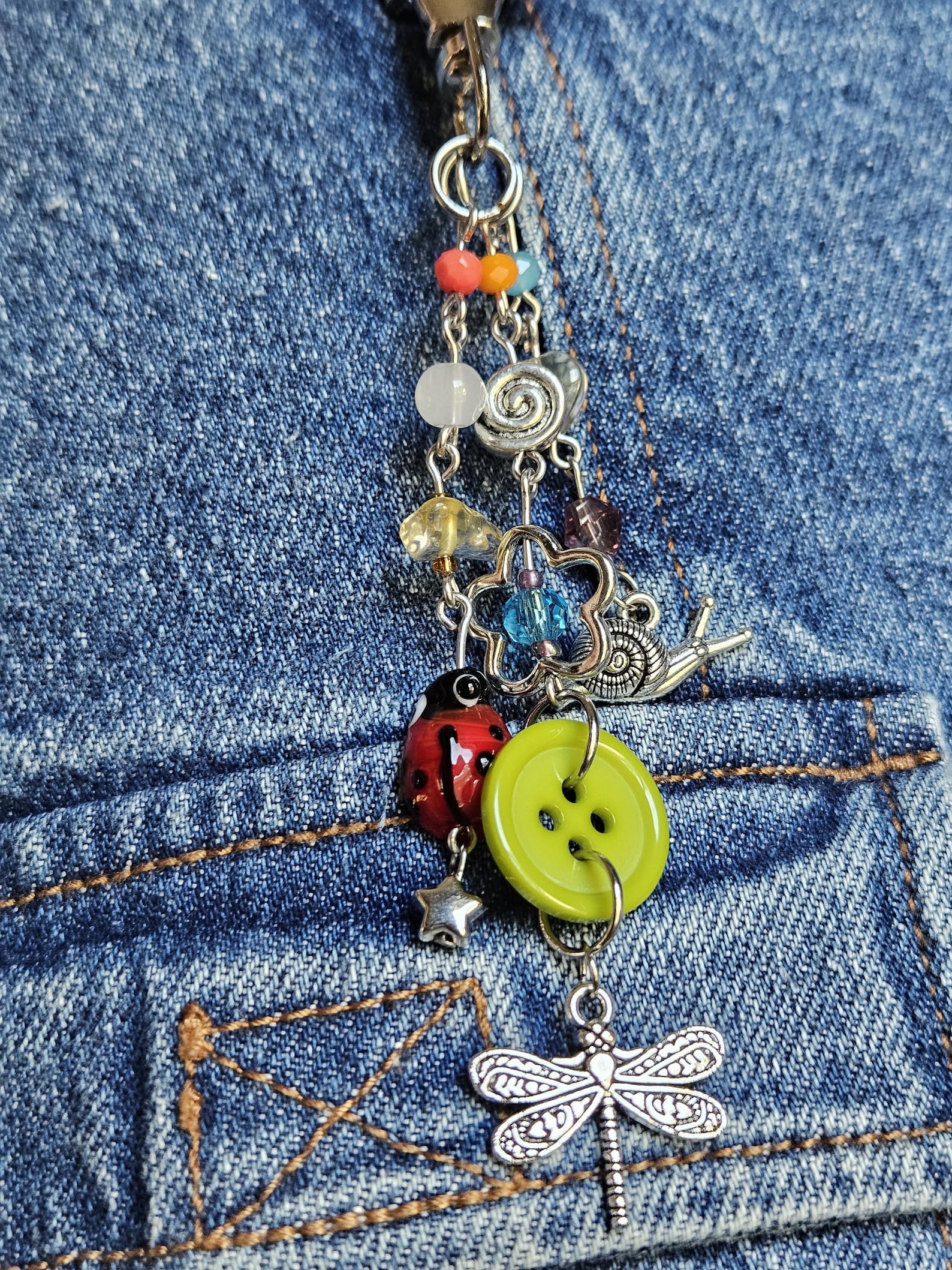 Whimsy Bug Keychain, Bag Charm, Ladybug, Dragonfly, Snail Keychain, Y2K ...