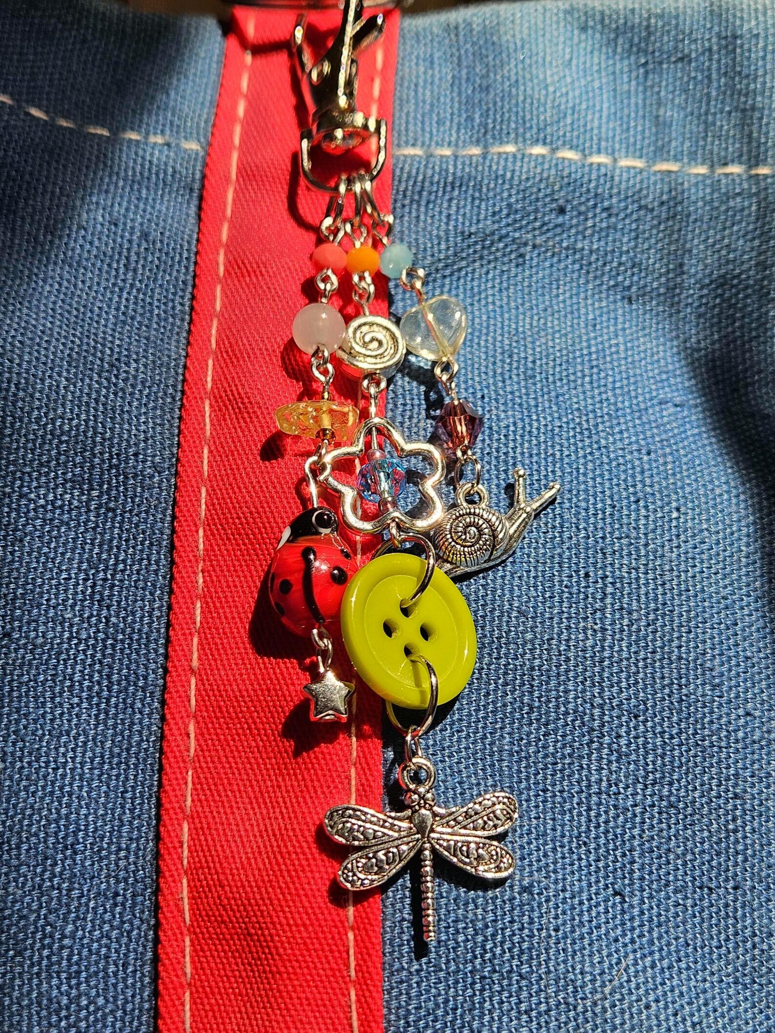 Whimsy Bug Keychain, Bag Charm, Ladybug, Dragonfly, Snail Keychain, Y2K ...