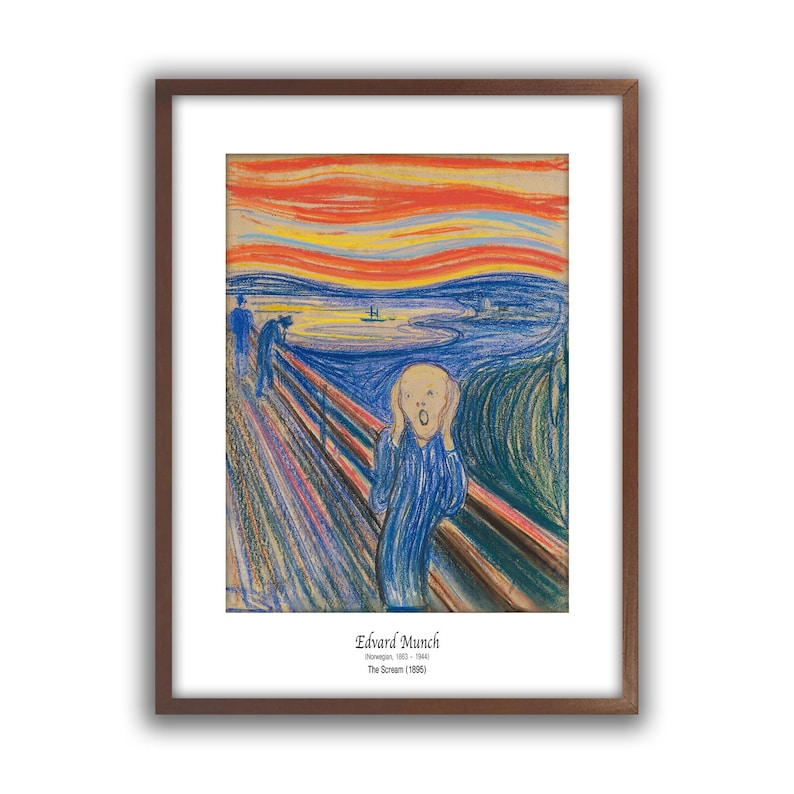 Edvard Munch "the Scream" Print: Expressionist Fine Art, Iconic ...
