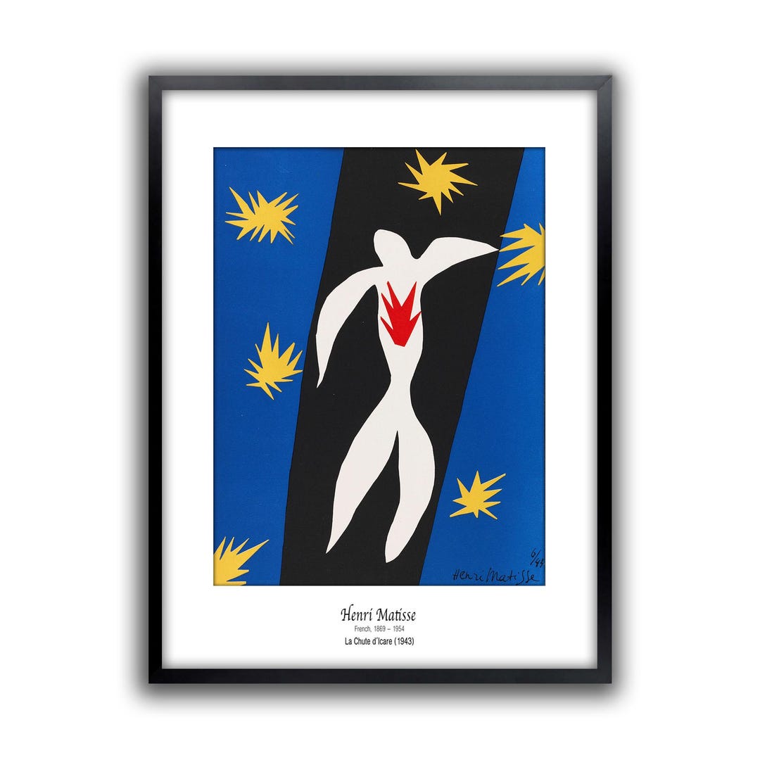 Henri Matisse "the Fall of Icarus" Print: Modern Abstract Cut-out Wall ...
