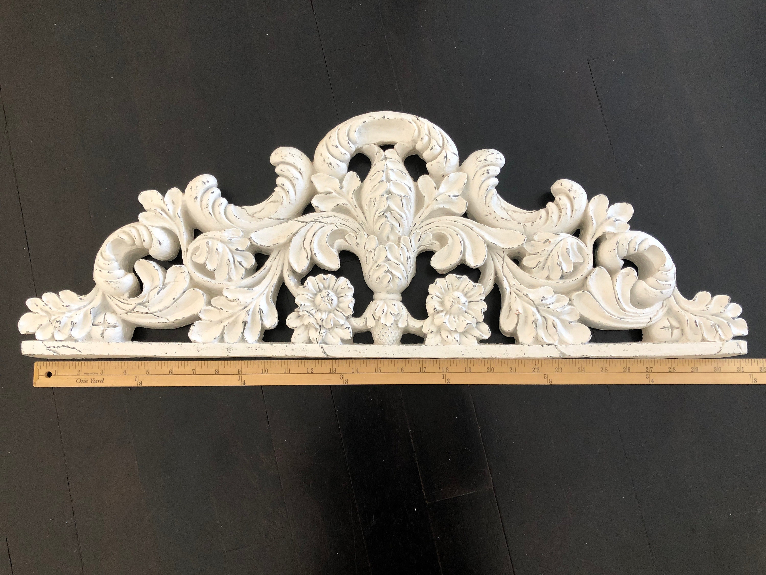 Shabby French Country Vintage Ornate Wall Hanging Over Door ...