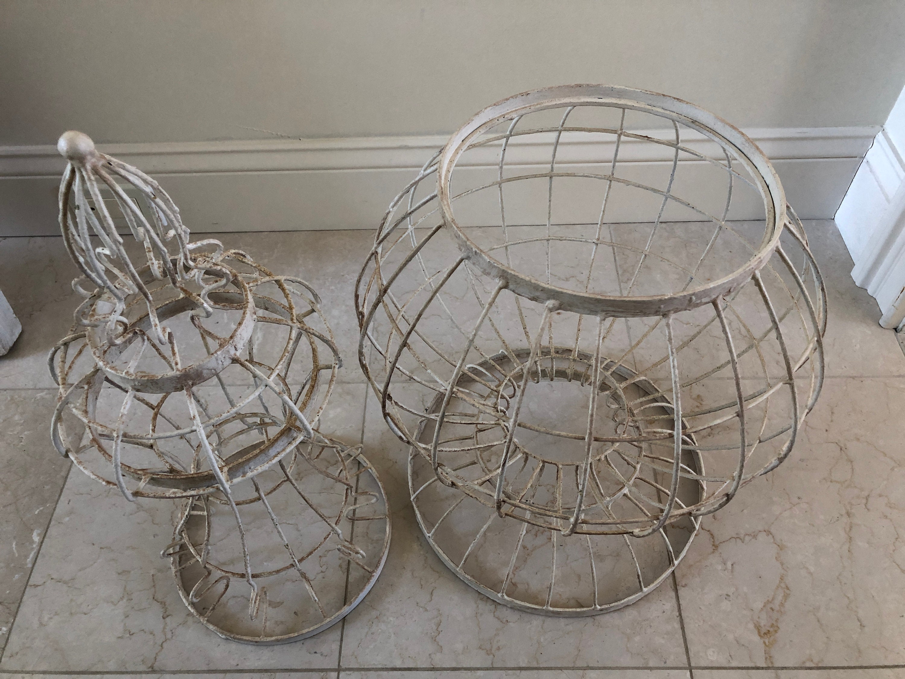 Shabby Vintage Large Metal Topiary Frame - Etsy