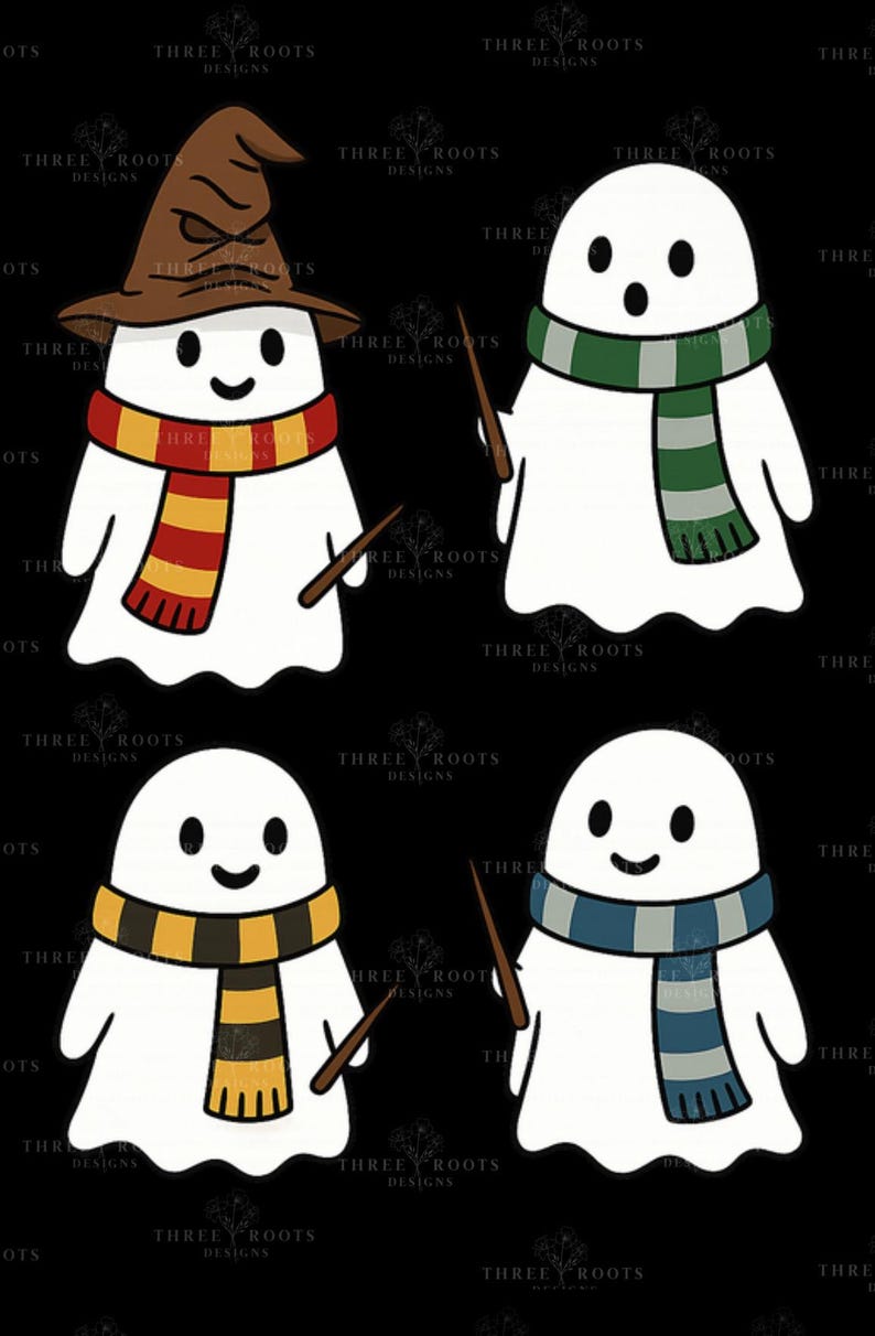 Wizard Ghosts, Halloween Wizard Ghost, PNG, DTF, Sublimation - Etsy
