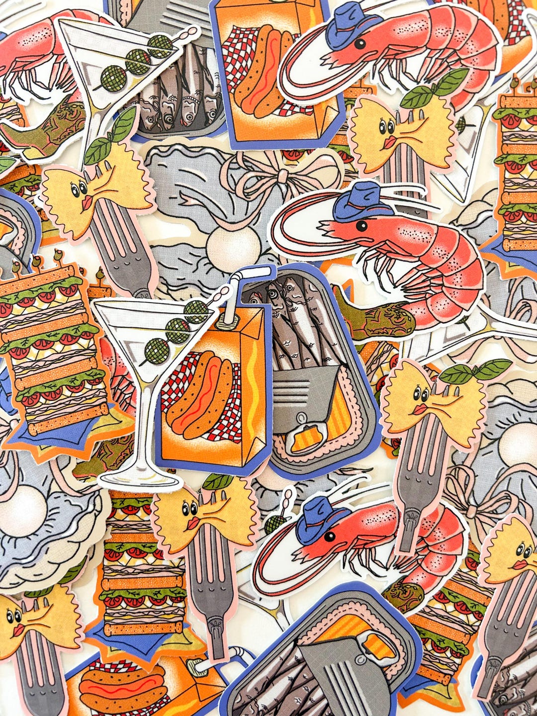 Funky Food Die Cut Stickers - Etsy