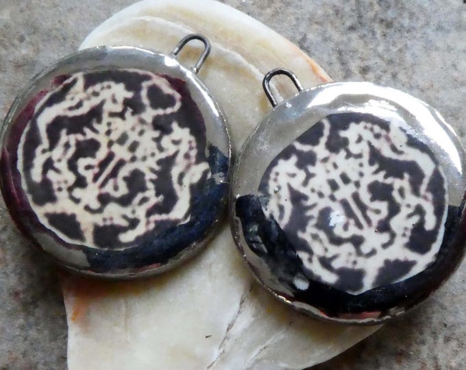 Ceramic Vodou Vèvè Symbol Decal Coin Earring Charms - Etsy