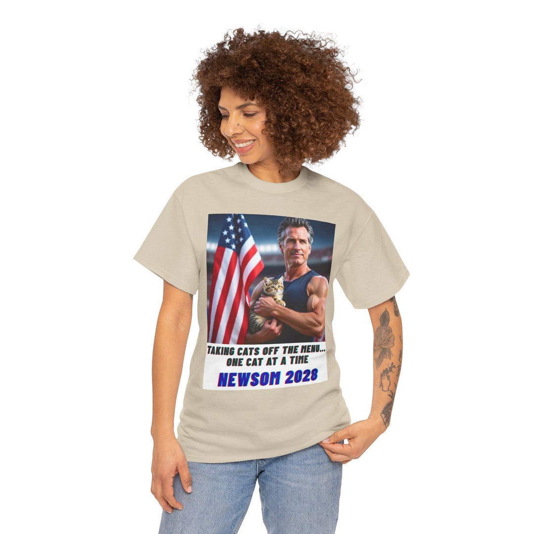 Gavin Newsom Saves the Cats Unisex Heavy Cotton Tee - Etsy