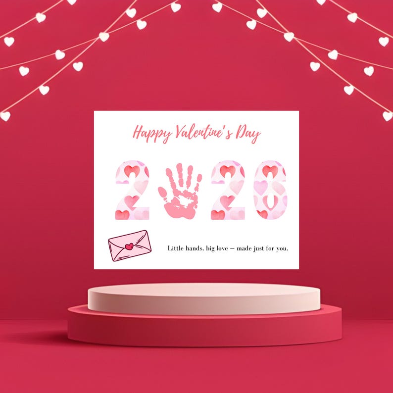 Valentines Day 2026 Handprint, Preschool Activity, Digital Download - Etsy