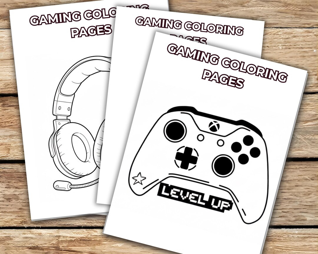 Gaming Coloring Pages Printable, Video Game Activity for Kids, Gamer ...