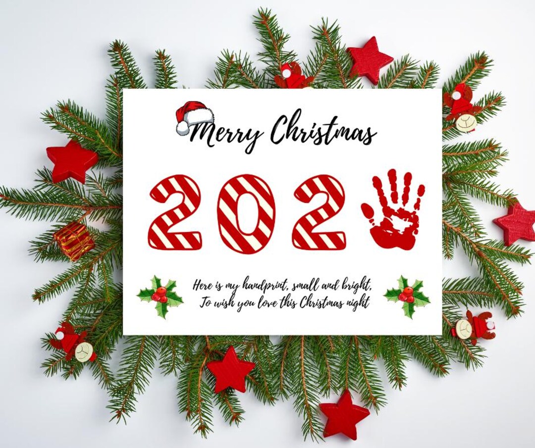Christmas Handprint Art | Candy Cane | Craft Printable | 2025 Keepsake ...