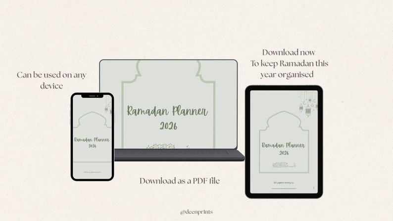 Minimal Ramadan Planner | Islamic Digital Planner | Salah & Qur’an ...