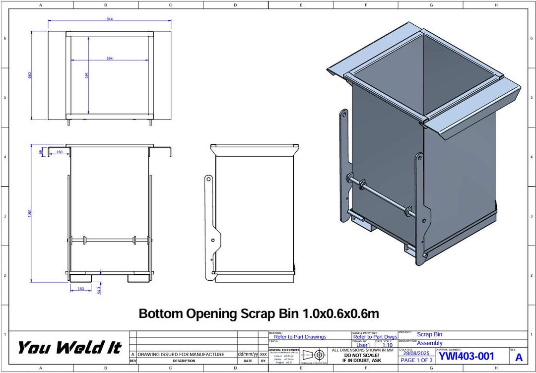 Bottom Dumping Bin Plans - Etsy