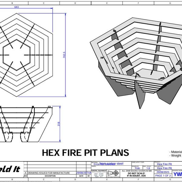 Steel Fire Pit - Etsy
