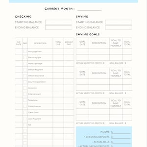 Easy to Use Customizable Budget Template - Etsy
