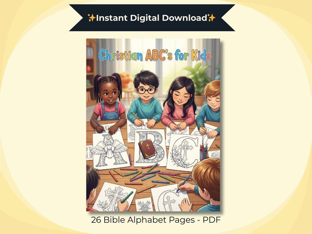 Christian ABC Coloring Book | Bible Alphabet Printables (PDF Download ...