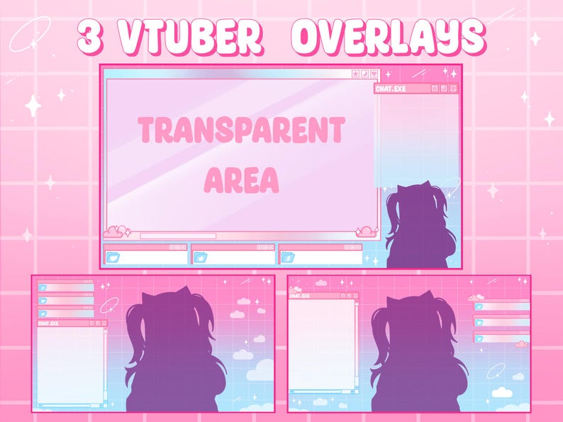 Y2K Kawaii Twitch Overlay Package | Japanese Nostalgia Streaming ...