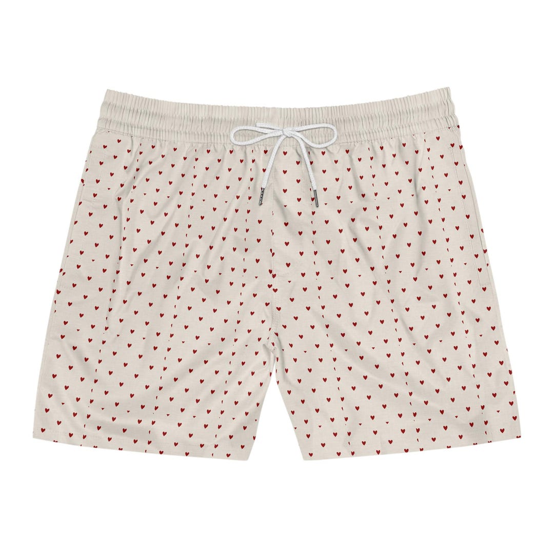 Heart Print Swim Shorts for Men | Beachwear, Pool Party, Summer ...