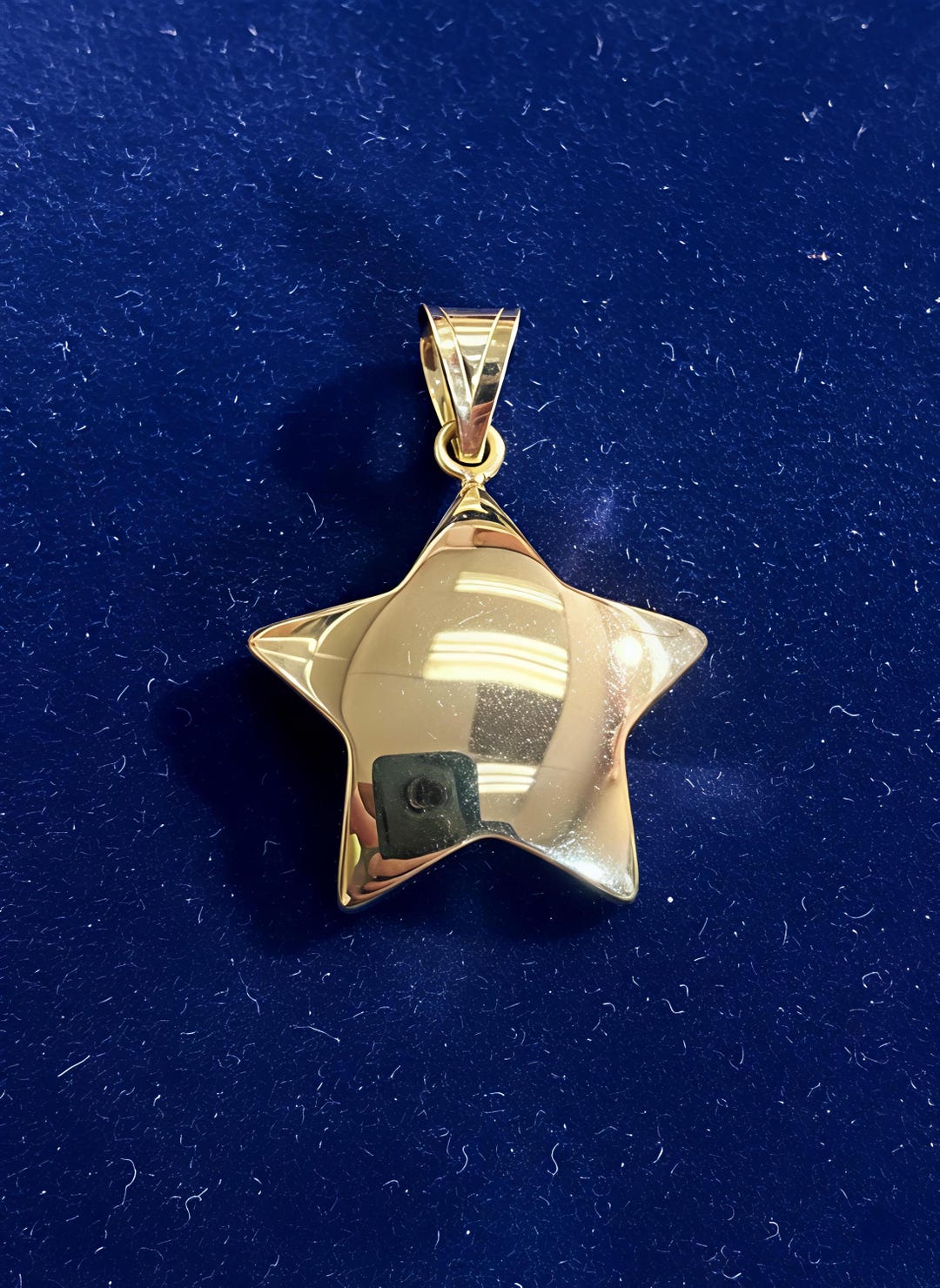 Solid 14K Yellow Puffy Star Charm Pendant 1x.50" - Etsy