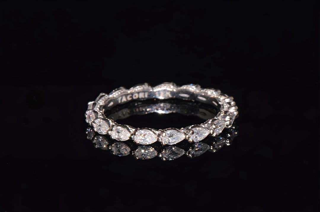Authentic Tacori Sculpted Crescent 0.75CTS VS G Natural Diamond 18K ...
