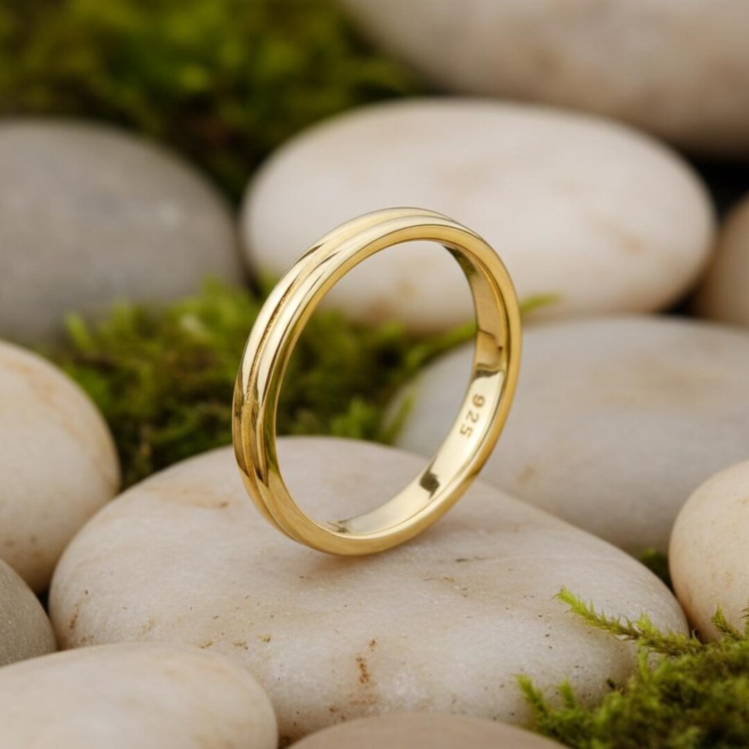 Gold Band, Simple Ring, Minimalist Ring, Dainty Ring, Plain Ring ...