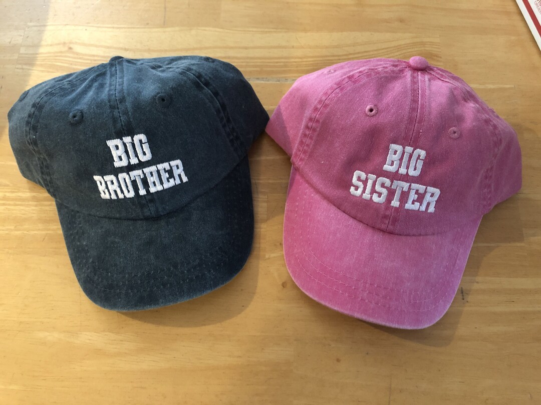 Embroidered Big Brother Big Sister Baseball Cap - Toddler & Youth ...