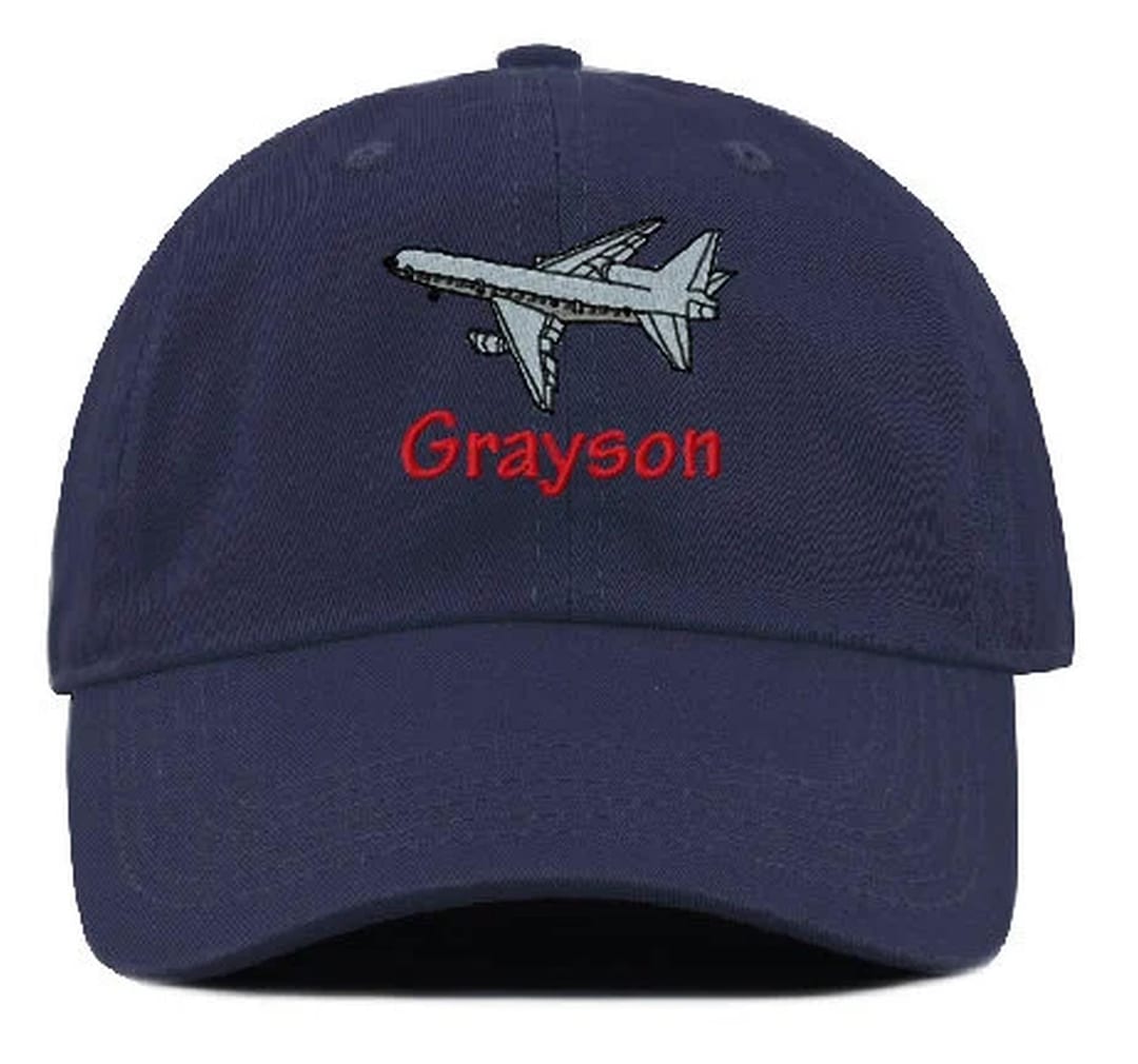 Personalized Airplane Toddler Hat: Embroidered Kids Baseball Cap - Etsy