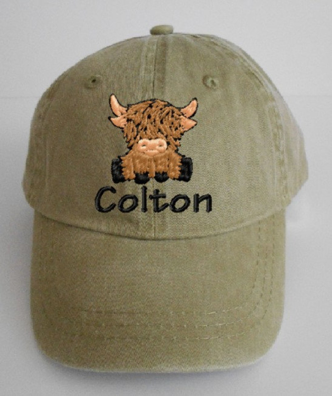 Personalized Kids Highland Cow Baseball Hat Toddler Highland - Etsy