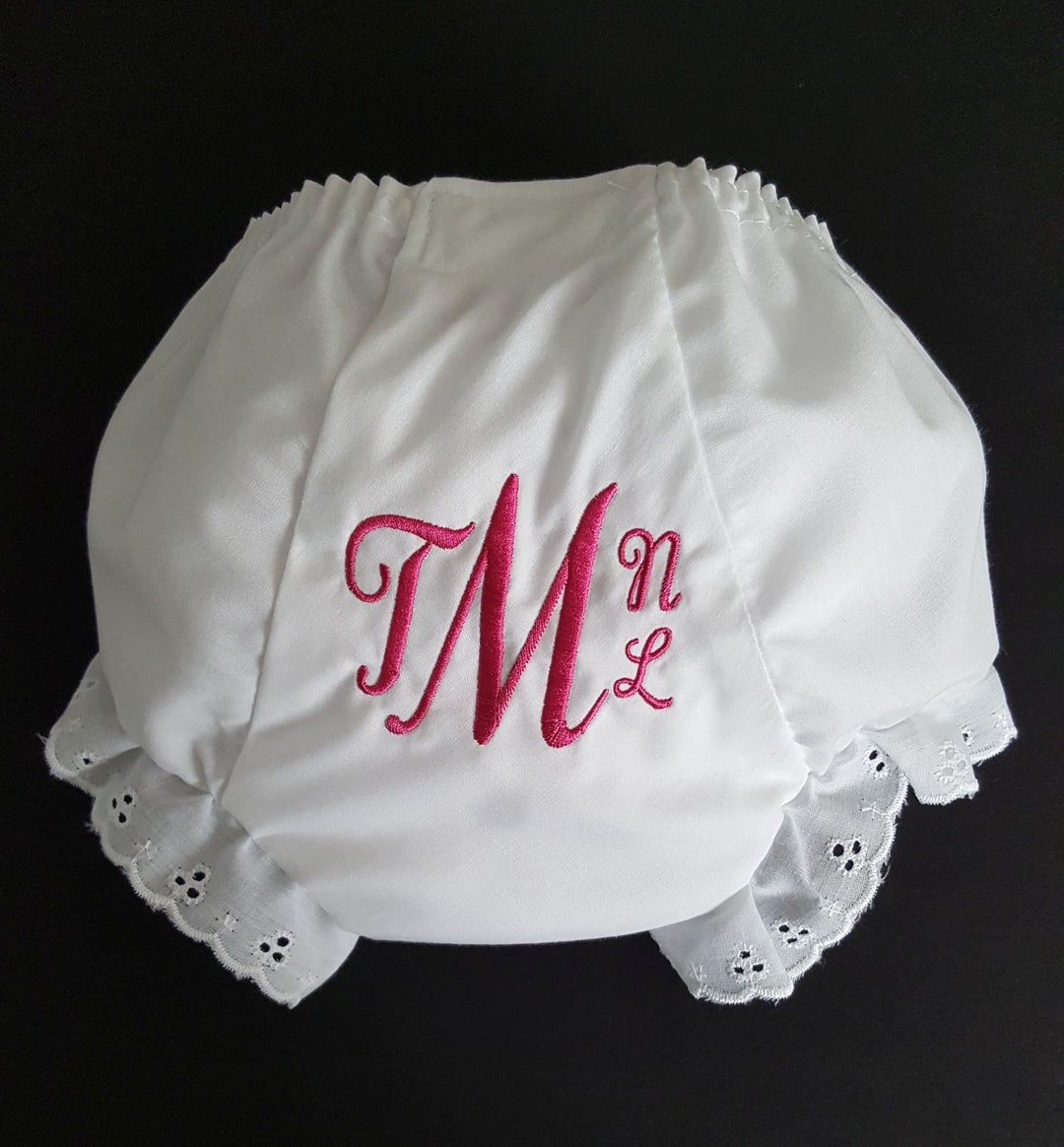 Monogrammed Bloomer Diaper Cover, Personalized Baby Girl Gift - Etsy