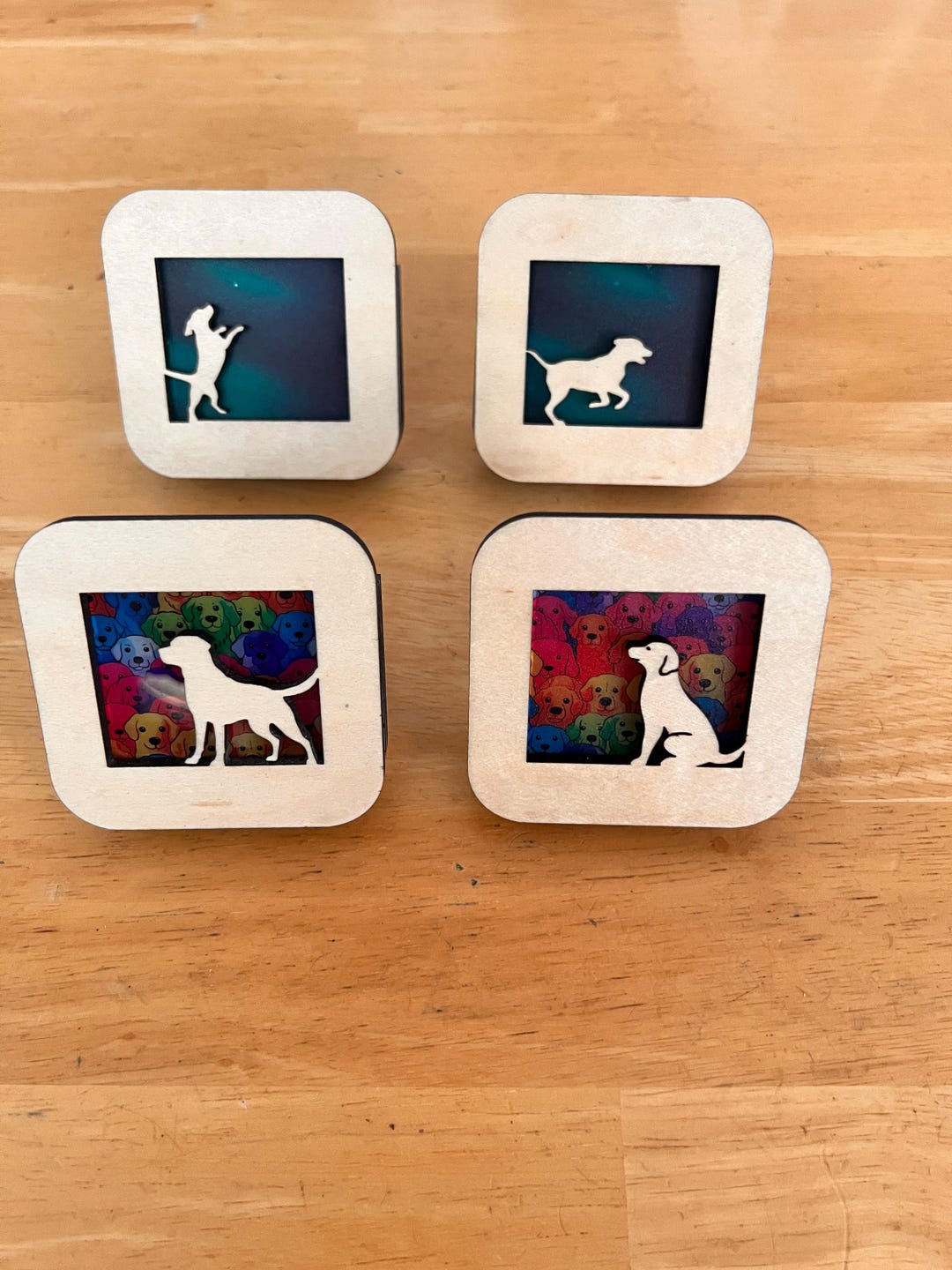 Handcrafted Laser Cut Night Lights Featuring Dogs– Unique, Custom ...