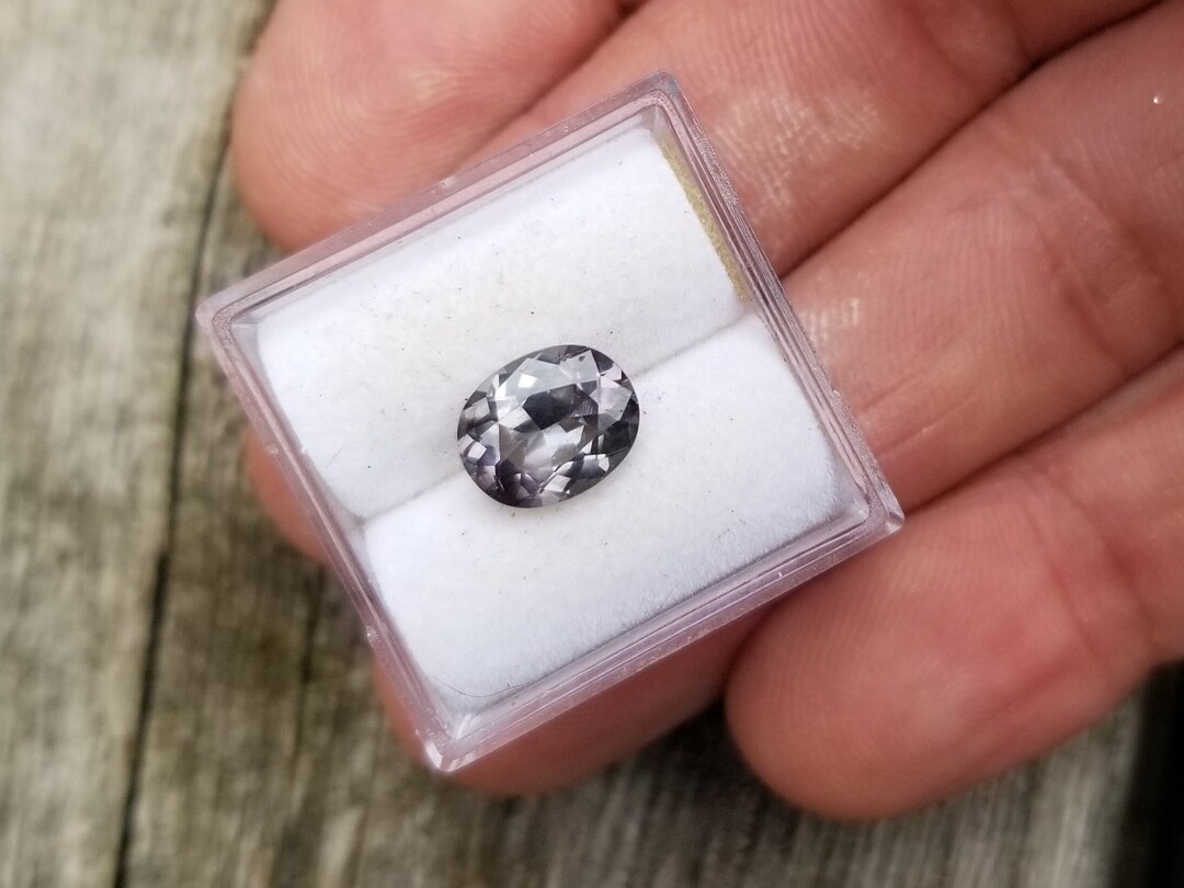 Gray Spinel Oval Shape August Birthstone, Unique Color Precision Cut ...