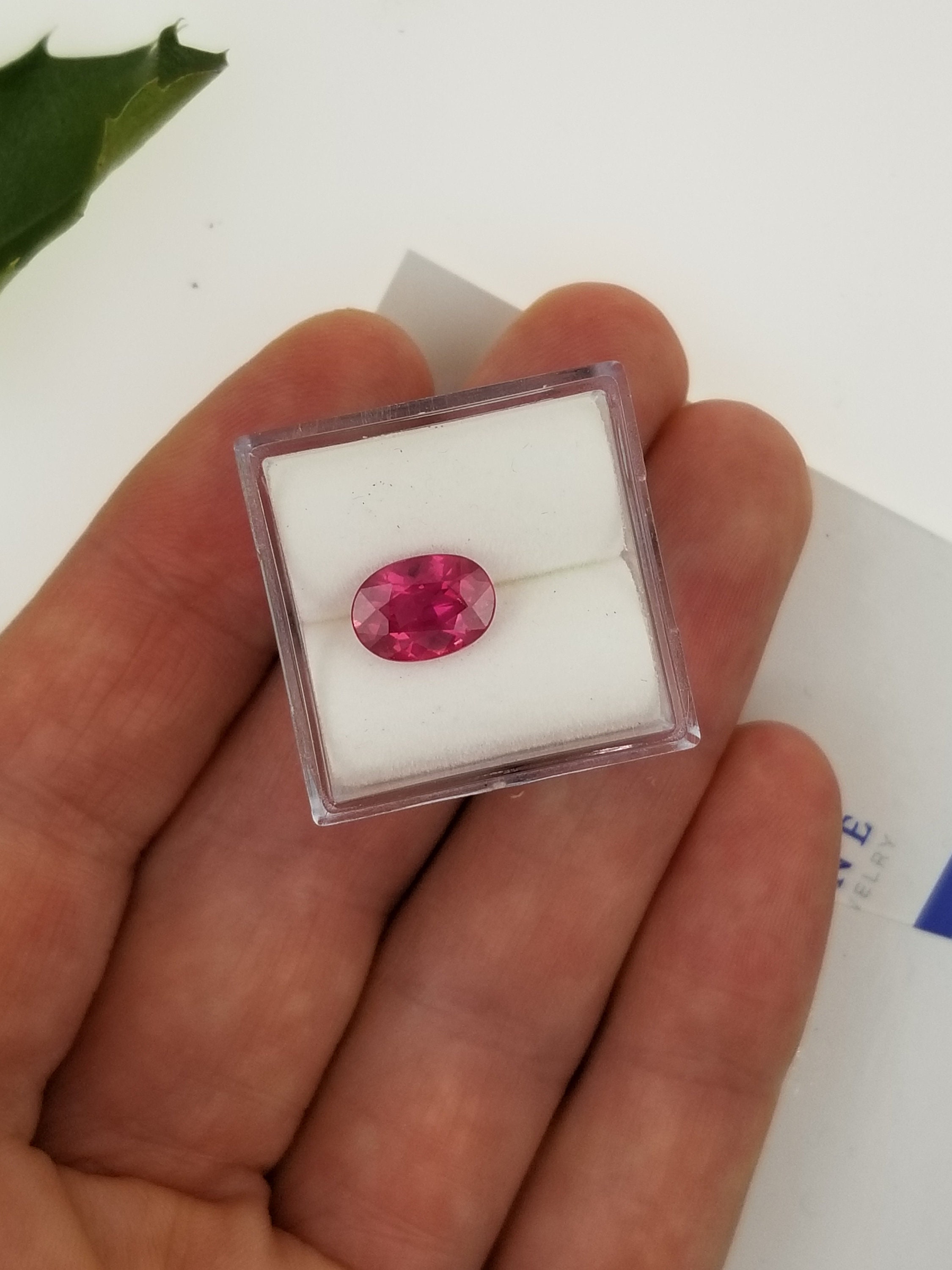 Natural Pinkish Red Ruby July Birthstone 1.72 cts Oval Shape | Etsy