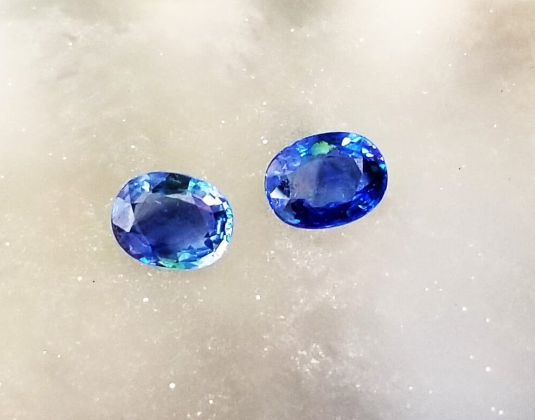 Ceylon Eye Clean Oval Blue Sapphire Pair for Earrings Gift for Her ...