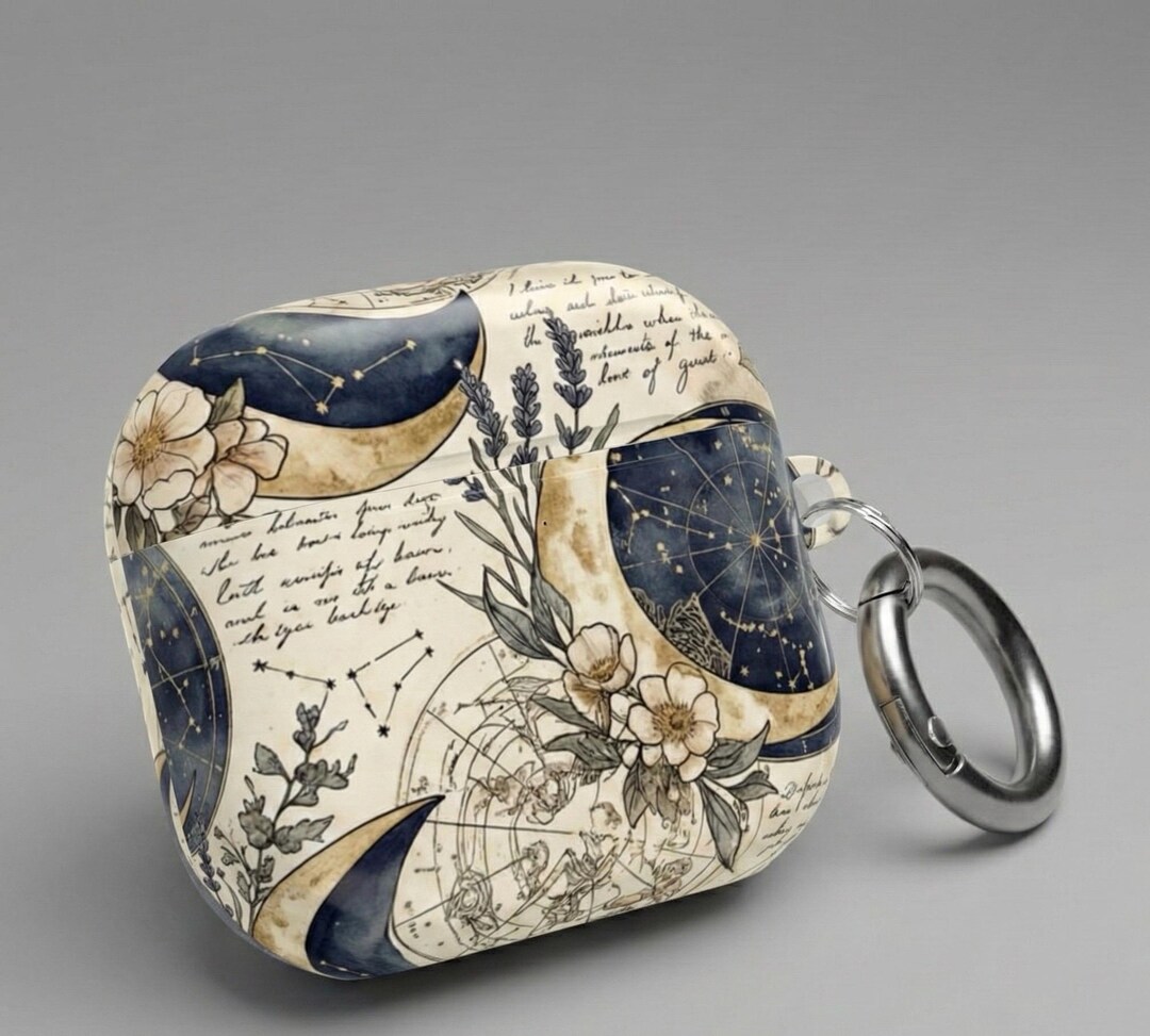 Apple Air Pod Case Moon Star Map | Celestial Constellation AirPod Case ...