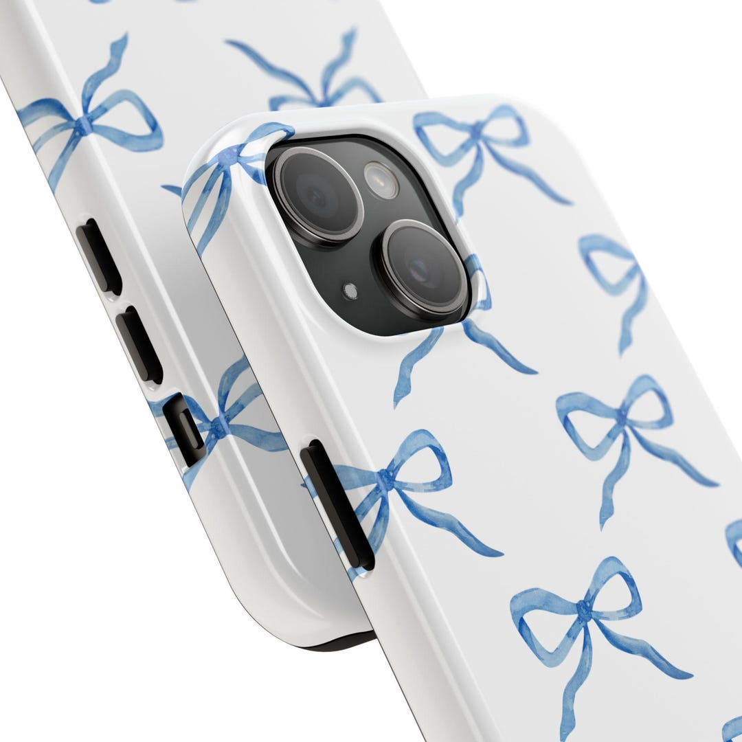 Custom Preppy Bows Phone Case | Monogram Pesonalized Tough Phone Cover ...