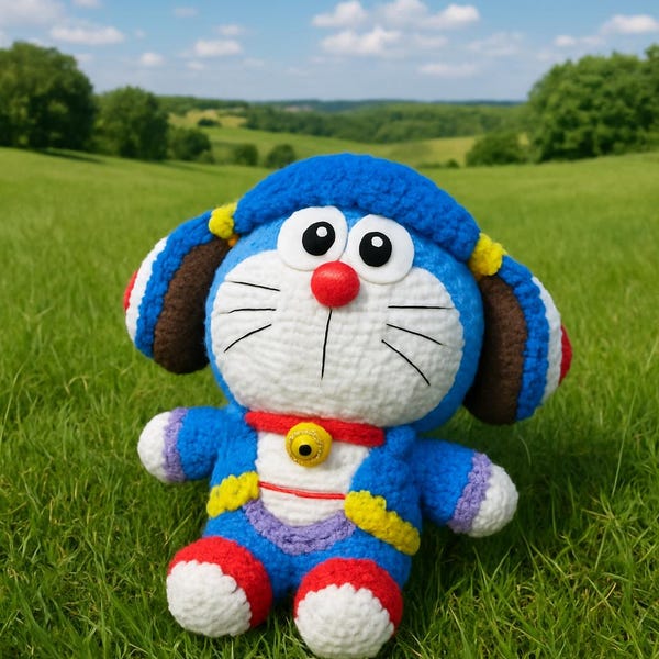 Doraemon Plush - Etsy