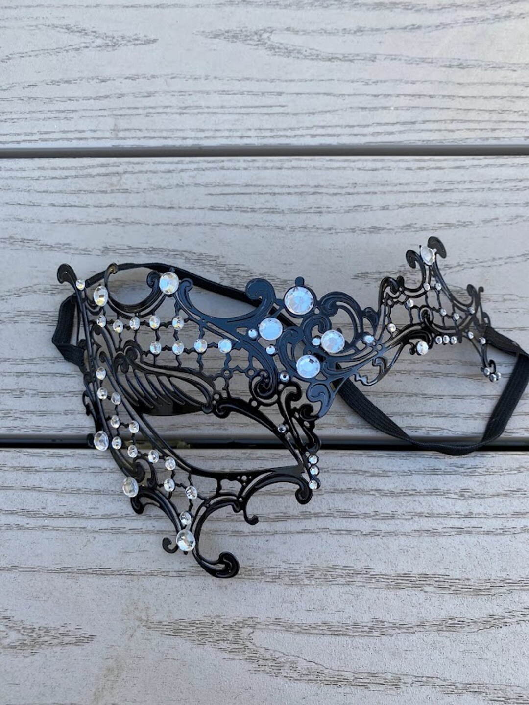Masquerade Mask, Venetian Metal Masquerade Prom Mask, Half Face Mask ...